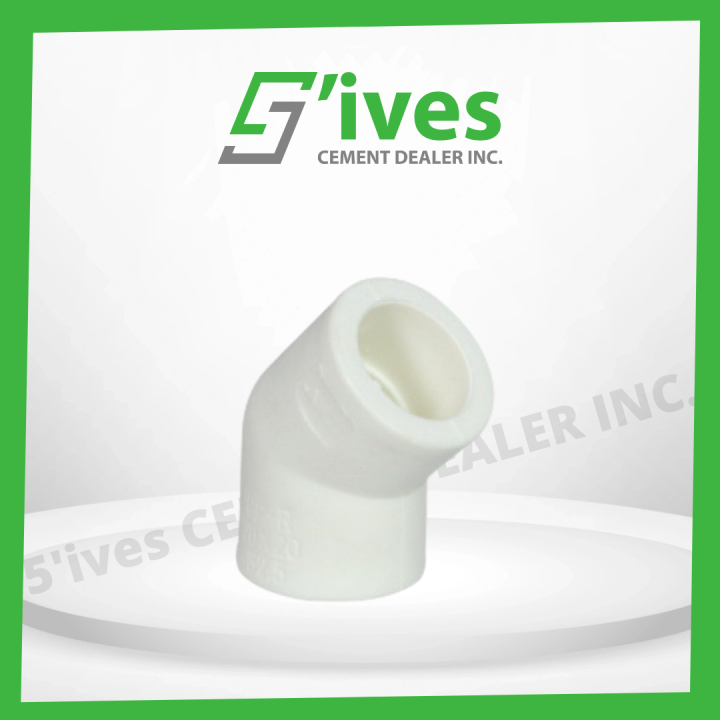 BIOPIPE PPR Equal Elbow (45 degree) 1/8 bend | Lazada PH