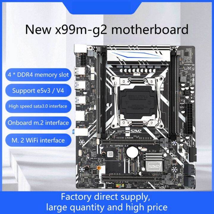 ขายแฟลช X99M-G2เมนบอร์ดเกมชุด LGA2011 V3 V4 E5คอมพิวเตอร์เดสก์ท็อป Mainboard DDR4หน่วยความจำ M.2 ...
