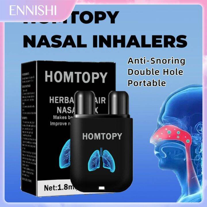 ENNISHI HOMTOPY Nasal Inhalers Double Hole Refreshing And Awakening ...