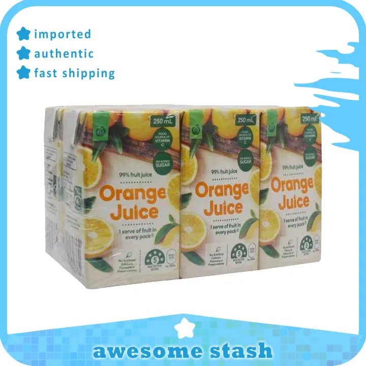 Woolworths Orange Juice Drink 250ml x PACK OF 6 / Australia | Lazada PH
