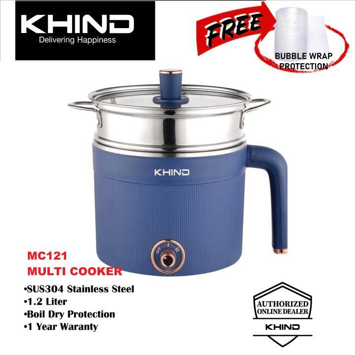 [New]Khind 1.2L Multi Function Cooker MC121 / MC-121 Stainless Steel ...