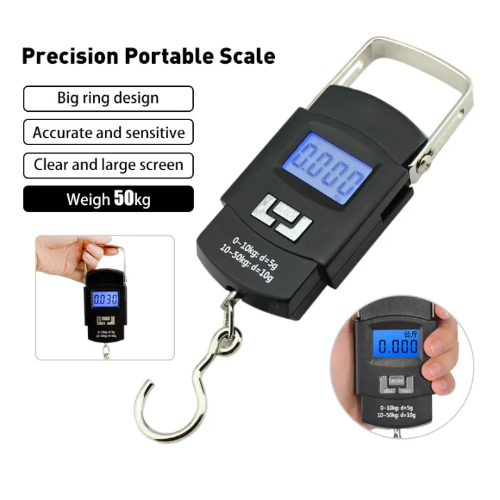 Electronic Hanging Scale LCD Electronic Digital Scale Mini Portable ...