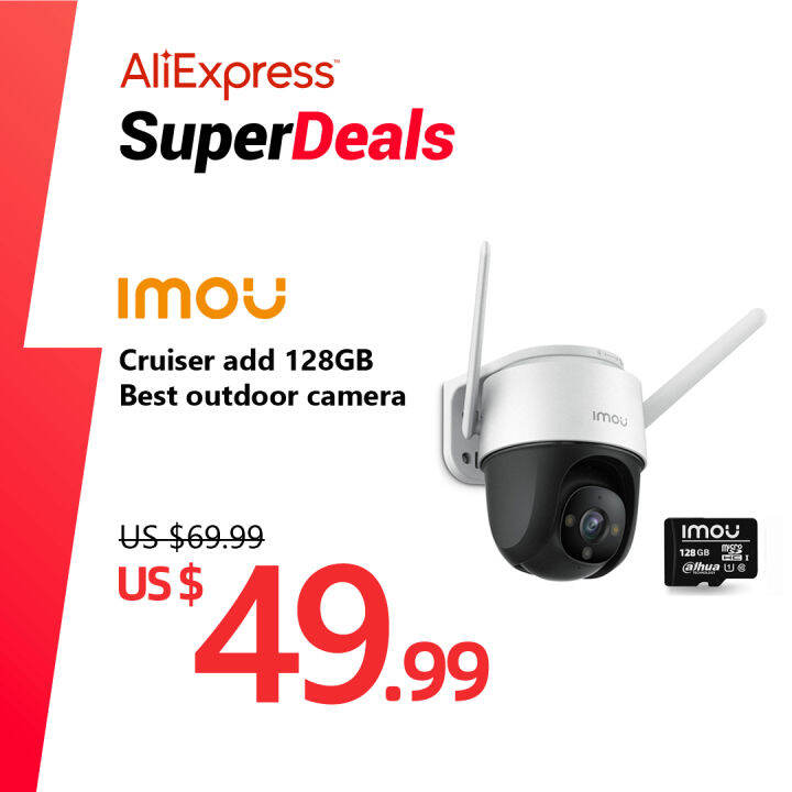 IMOU Cruiser 2MP Full Color Wi-Fi PTZ Outdoor IP66 Weatherproof Record ...