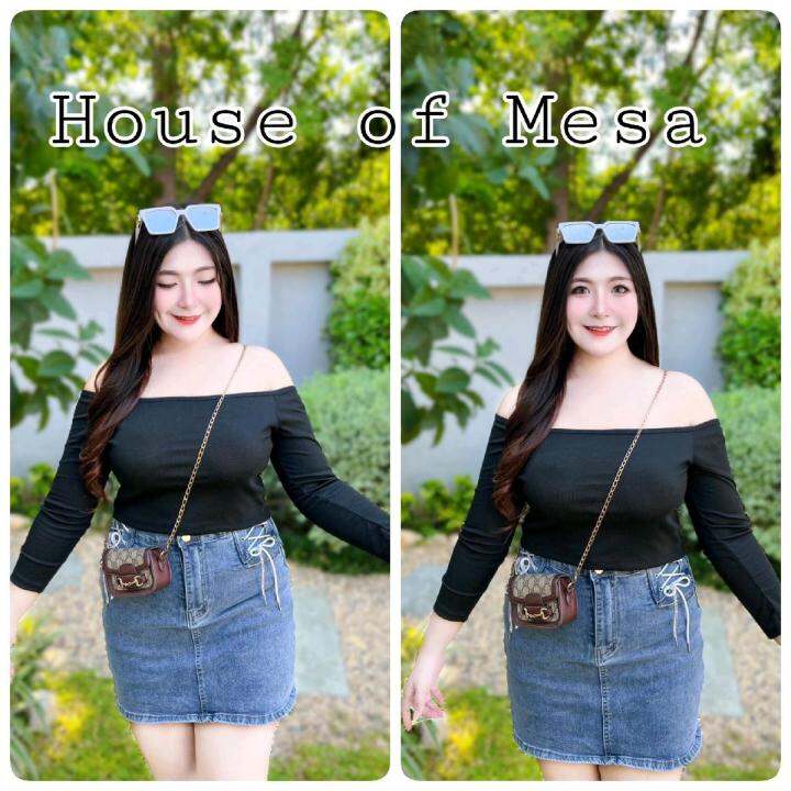Plussize เสื้อครอปแขนยาวสาวอวบ อก 40 ถึง 52 | Lazada.co.th