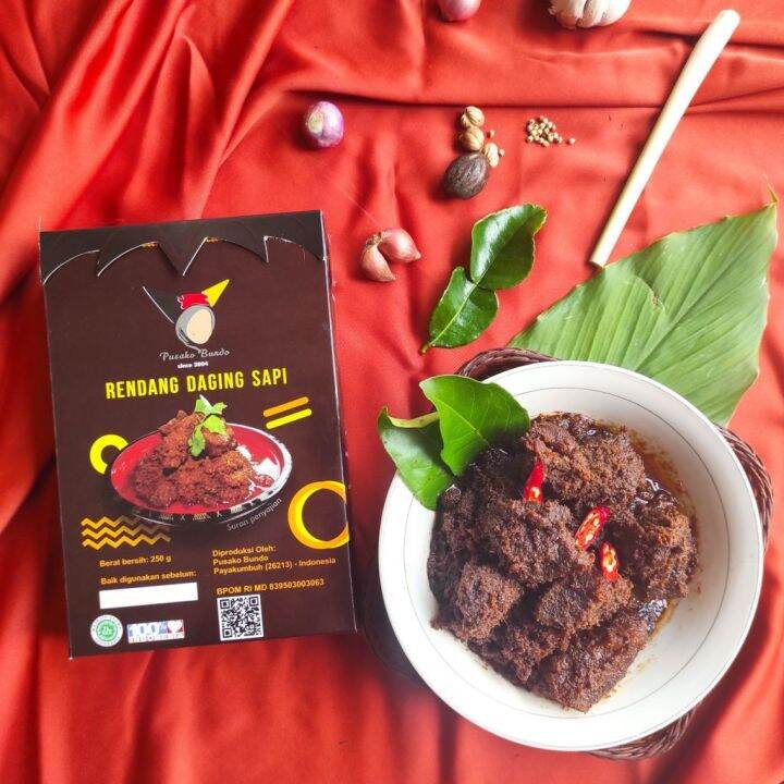 Rendang Daging Sapi Basah Pusako Bundo Oleh-Oleh Asli Cemilan Kampung ...