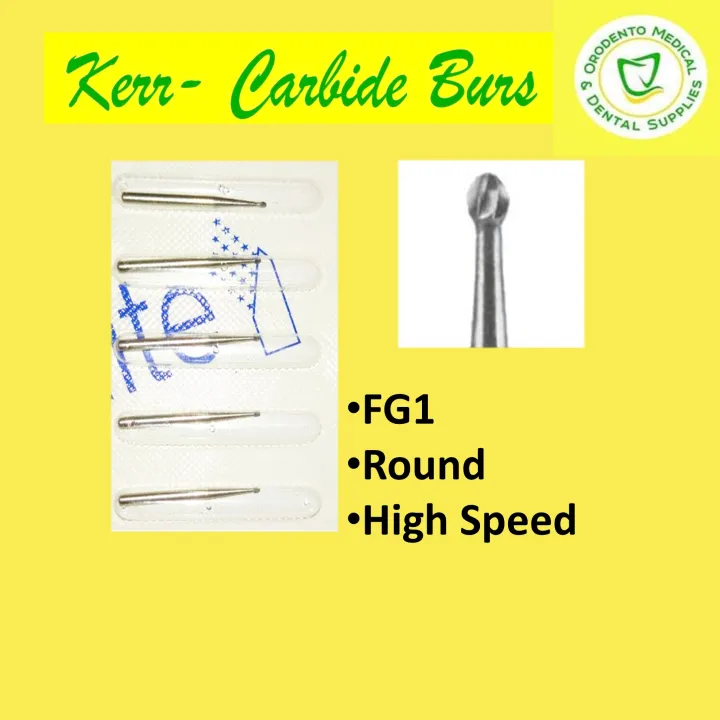 Round Carbide Burs (KERR) High Speed FG1 1 Piece Per Piece | Lazada PH