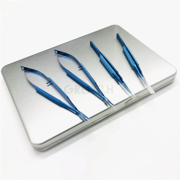 12.5cm Ophthalmic Stainless steel Titanium alloy forcep needle holder ...