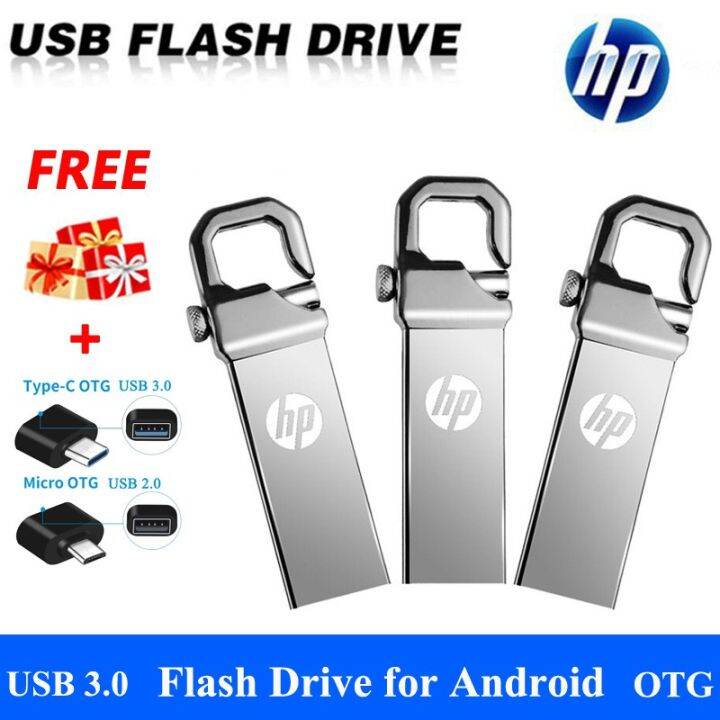 ♥【Readystock】FREE Shipping+COD♥ HP penDrive Metal Waterproof High speed ...