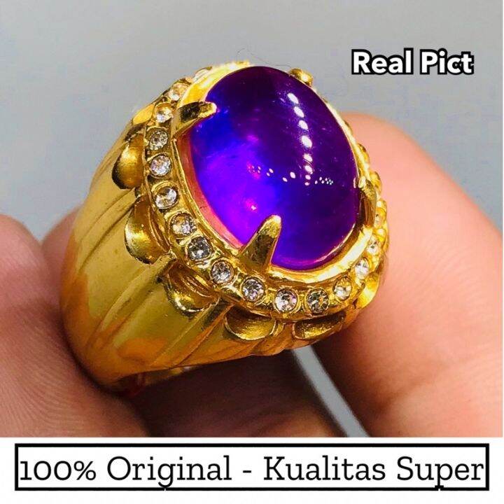 Cincin Batu Kecubung Kalimantan 100% Natural Batu Alam | Lazada Indonesia