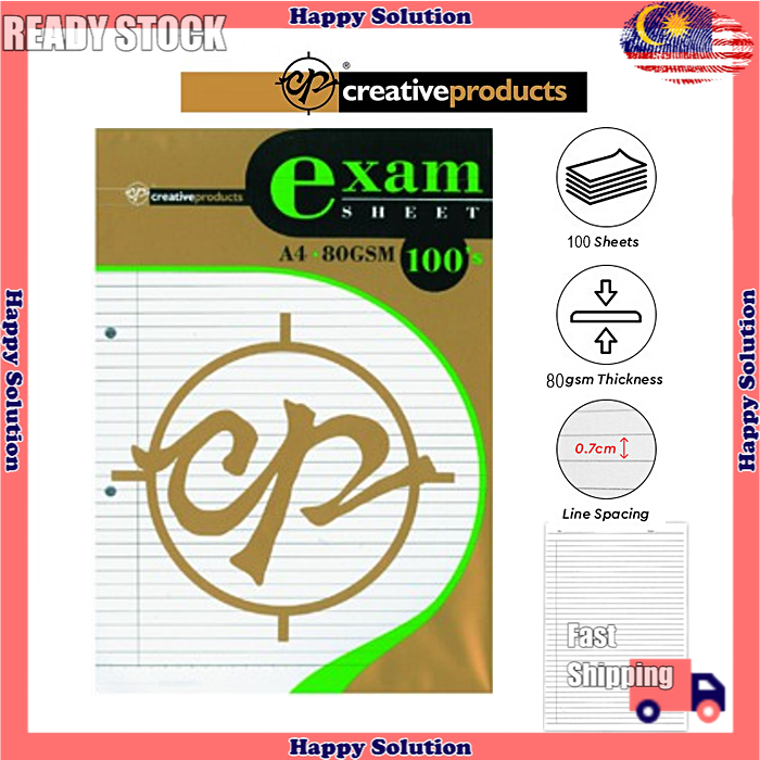 CP Examination Sheet Exam Paper A4 Size 100's Single Line Note Book ...