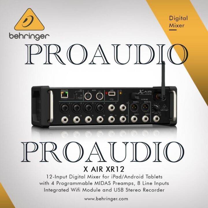 Behringer X Air XR12 / XR-12 / XR 12 Digital Mixer Audio With Wifi | Lazada Indonesia