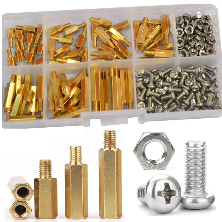 [HOT W] 120 240Pcs M2 M2.5 M3 M4 Hex Brass Standoff Male Female Thread ...