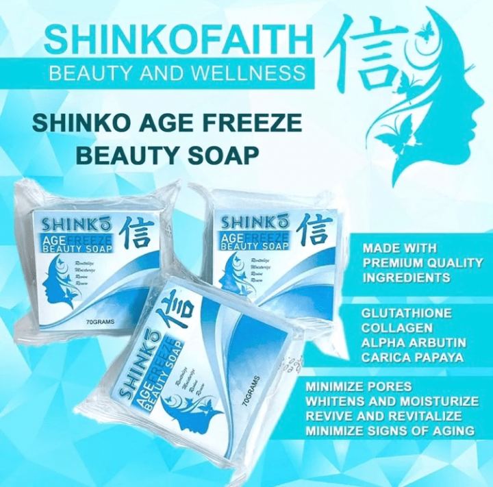 3PCS Authentic Shinko Ice Soap 70g (Age Freeze Beauty Soap) | Lazada PH