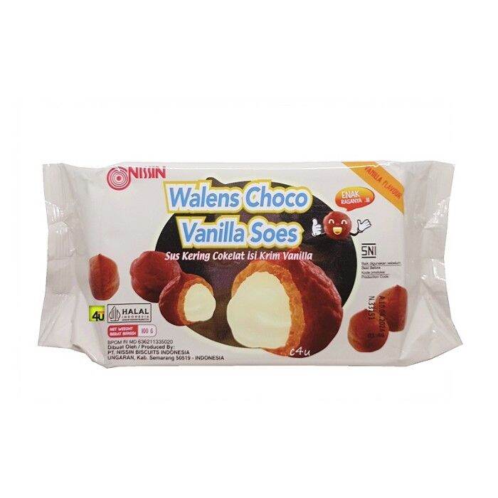 Nissin Walens Choco Vanilla Soes 100g | Lazada Indonesia