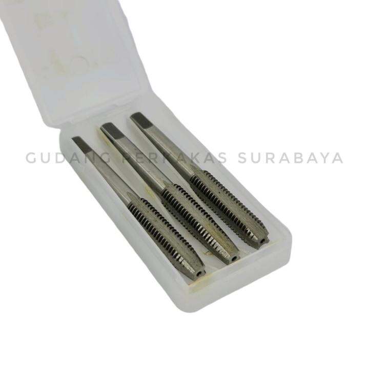 HAND TAP SET 6 x 1 METRIC TAPER/PLUG/BOTTOM TAP DRAT BAUT HAN TAP ALAT ...