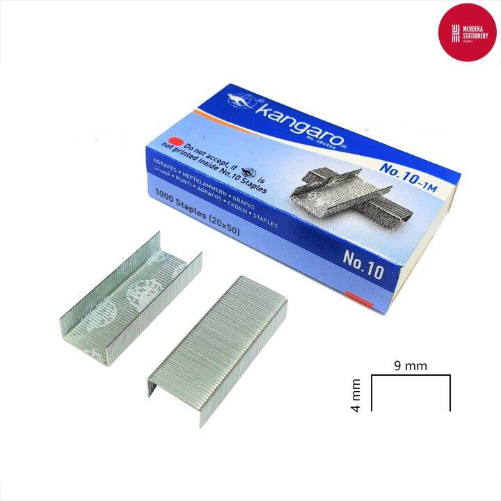 Isi Staples/Stapler/Stepler/Jepretan/Hecter/Hekter Kangaro No.10 / 10 ...
