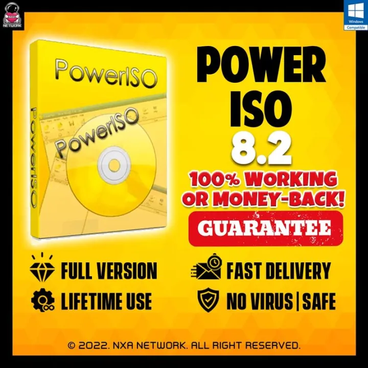 PowerISO 8.2 + GUIDE JUL 2022 Full Version Lifetime Premium No Virus | Lazada PH