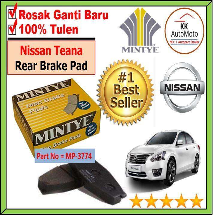 Mintye - Nissan Teana Rear Brake Pad Belakang ( MP-3774 ) | Lazada
