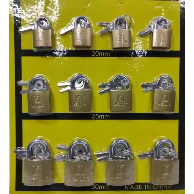 12pcs Multipurpose Padlock with Key Set Anti-theft Pad Lock Susi ...