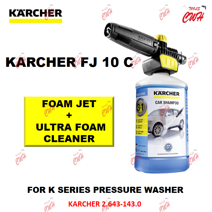 KARCHER 2.643-143.0 FJ 10 C CONNECT 'N' CLEAN FOAM JET + ULTRA FOAM ...
