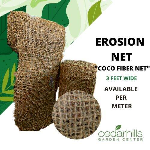 ♜EROSION NET 80cm. Wide Coco Fiber Net By CEDARHILLS GARDEN trellisjute ...