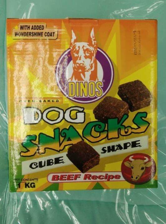DINOS OVEN BAKED BEEF RECIPE CUBE SHAPE DOG SNACKS 1KG | Lazada