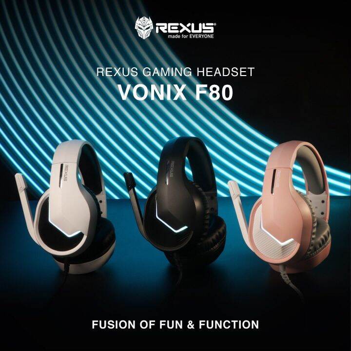 Rexus Headset Gaming Vonix F80 FREE Splitter | Lazada Indonesia