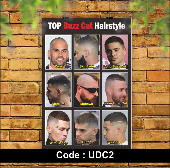 POSTER POTONG RAMBUT Buzz cut (gundul) | Lazada Indonesia