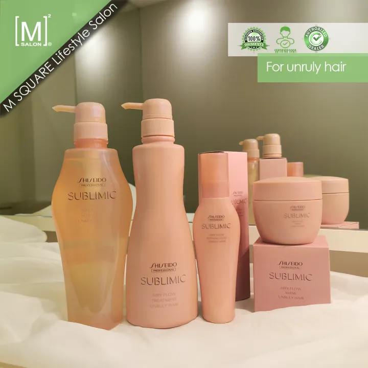 Shiseido Professional Sublimic Airy Flow Shampoo 500ml+Airy Flow Treatment (500g)+Airy Flow ...