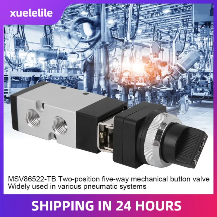 MSV86522-TB 2-Position 5-Way Mechanical Button Valve Switch Valve for Pneumatic System | Lazada PH