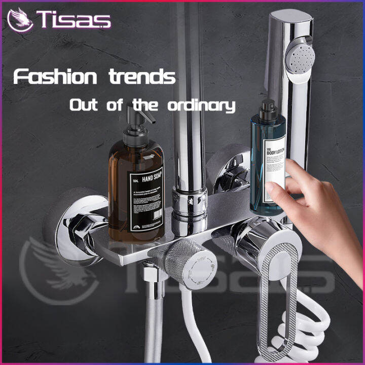TISAS Stainless Steel 4 in 1 Shower Set For Bathroom With Advanced ...