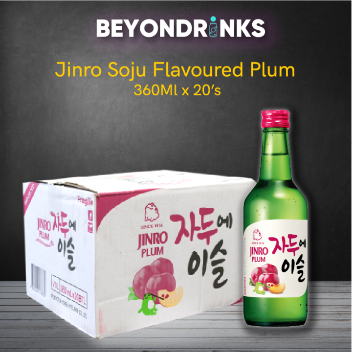 Jinro Flavoured Soju | Plum | 360ml x 20's (Authentic Korean Soju Ready ...