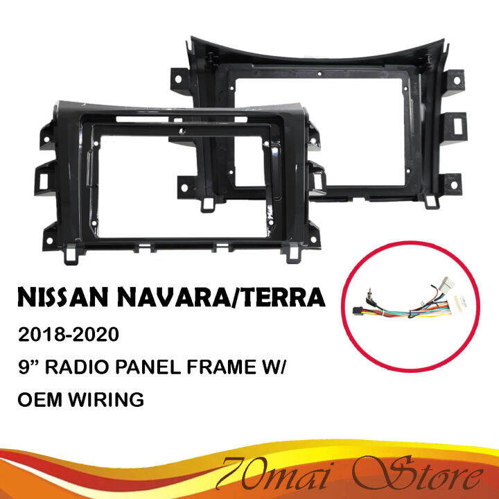 9 Inch Car Fascia for Nissan Navara/Terra 2018-2020 Head Unit Fascia ...
