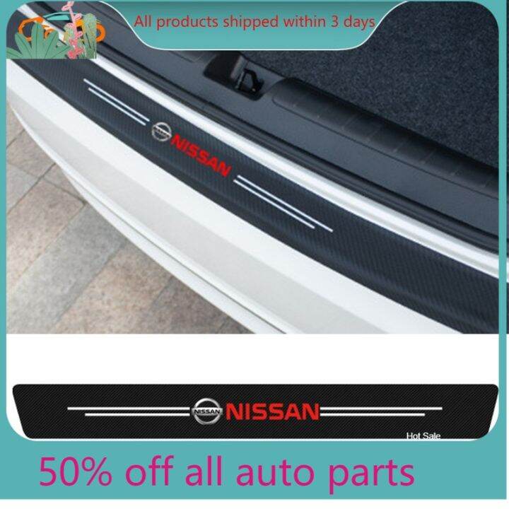 NEW GTIOATO Car Trunk Sticker Carbon Fiber Auto Rear Bumper Anti ...