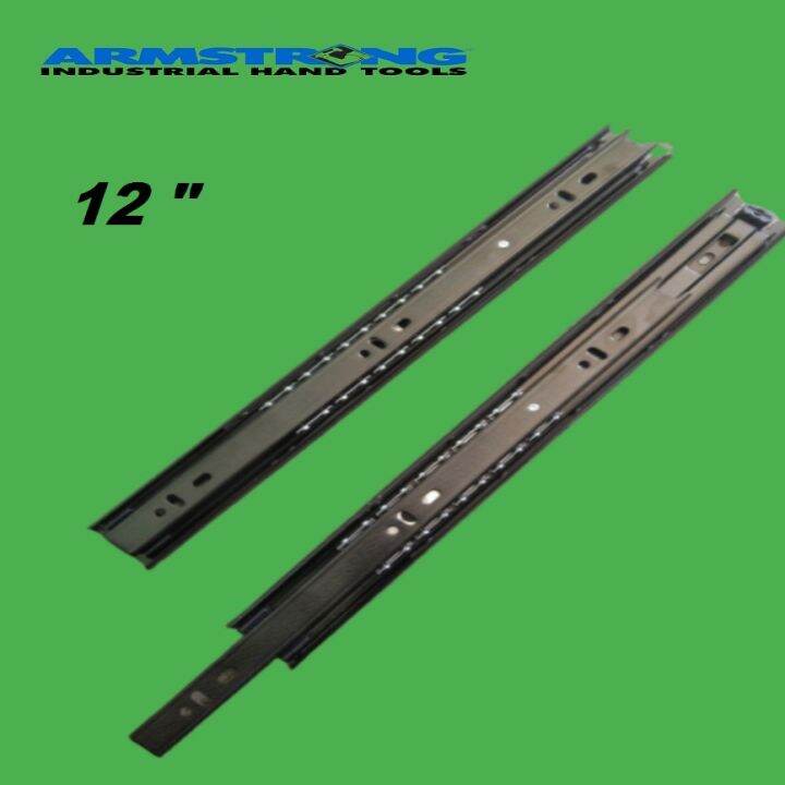 ARMSTRONG/SUNRISE Drawer Full Extension Steel Drawer Slide Guide Ball ...