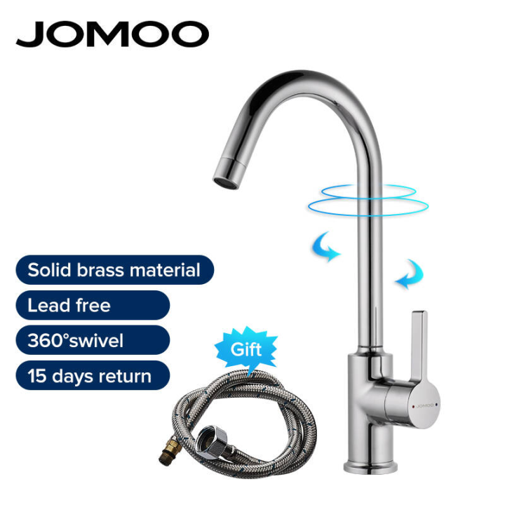 JOMOO ก๊อกน้ำซิงค์ ก๊อกน้ำอ่างล้างจาน ก๊อกน้ำห้องครัวที่มีคุณภาพสูง ประหยัดน้ำ ผสมน้ำร้อนและน้ำ ...