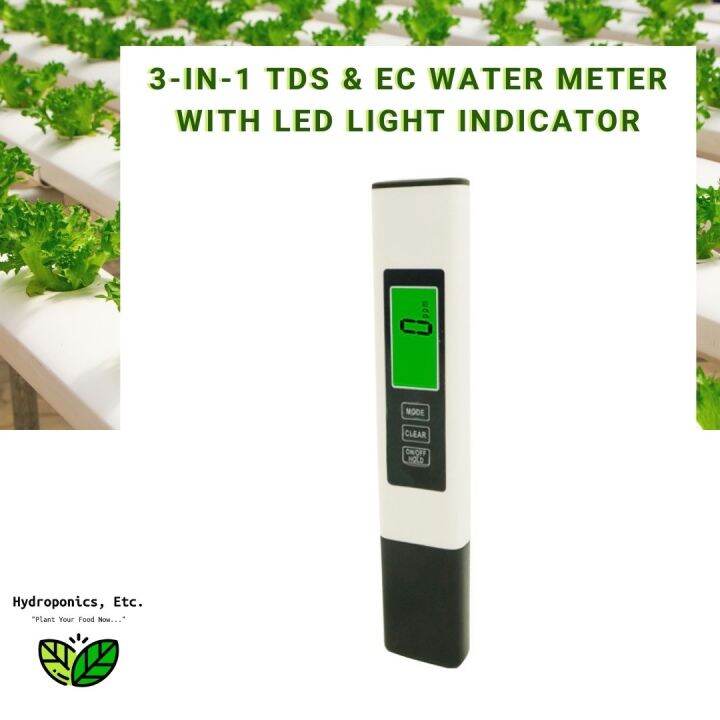 TDS & EC Water Meter with LED Light Indicator (3-in-1) | Lazada PH