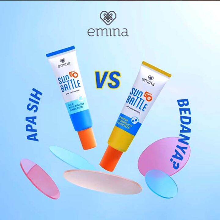 Emina Sun Battle Airy Sun Serum SPF50 PA++++ - Barrier Hydraburst ...