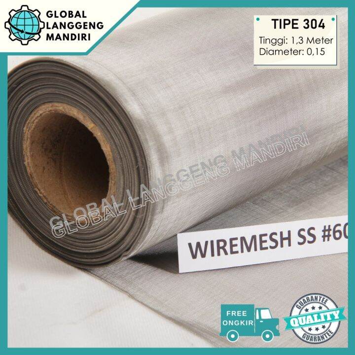 WIRE MESH 60 STAINLESS (304) 1MX1.3M / FILTER SS / PENYARING MAKANAN ...