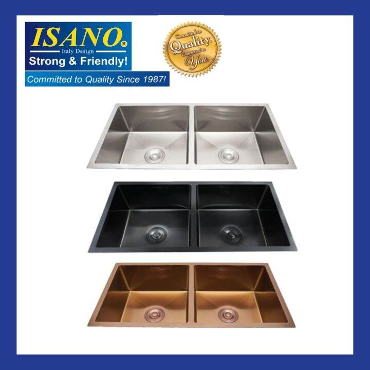 ISANO B8645NA / B8645BL / B8645RG Premium Nano Kitchen Sink Stainless ...