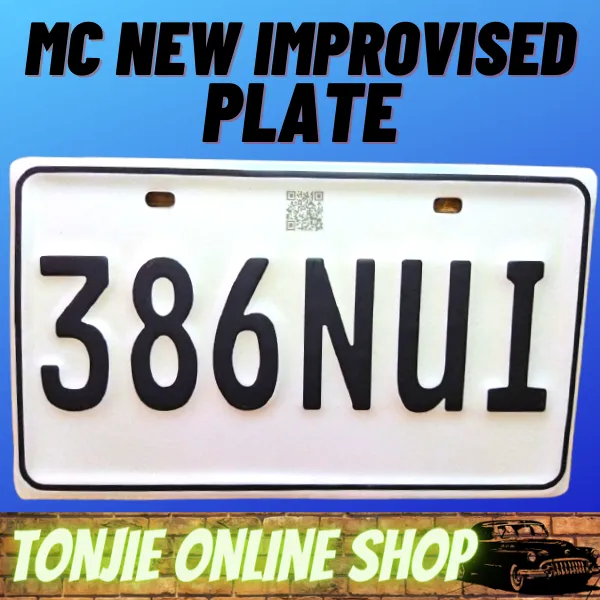 MC NEW PLATE/ 1PC / TEMPORARY PLATE GALVANIZED METAL / IMPROVISED ...