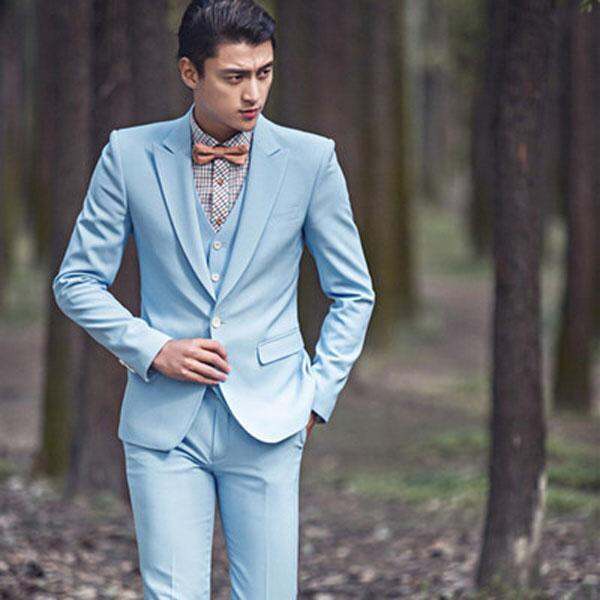 Korean suit suits three-piece tuxedo suit trousers Formal men's ...