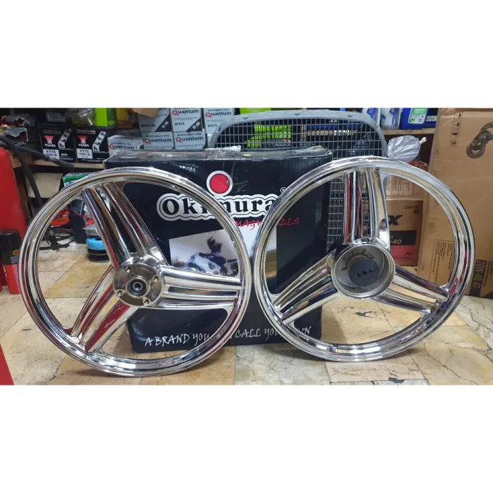 Okimura 3 Spokes Mags (CHROME ONLY) for Wave 125 XRM 125 RS 125 ONLY ...