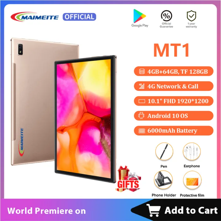 MAIMEITE MT1 10.1 Inches Tablet Android 10 PC 6000mAh 4G WiFi Dual ...