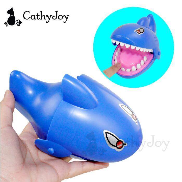 JOY Kids Baby Shark Bite Finger Funny Sound Snapping Push Soft Teeth ...