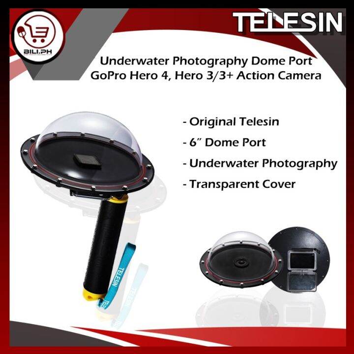 TELESIN Underwater Photography Dome Port for GoPro Hero 4, Hero 3/3 ...