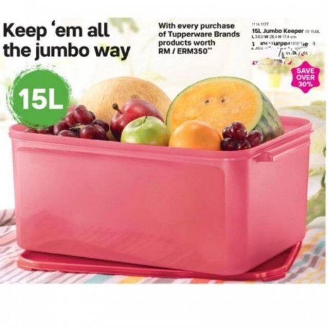 Tupperware Jumbo Modular Keeper 15L (1) | Lazada