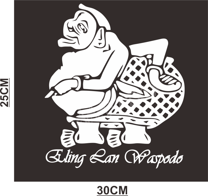stiker cuting mobil termurah karikatur siluet semar mesem keren ALL ...