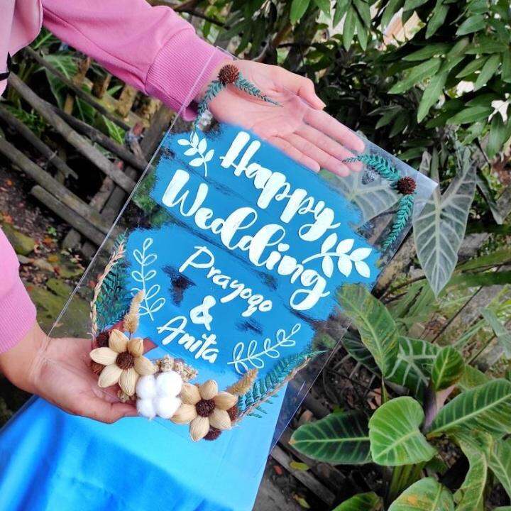 wedding sign akrilik standing / kado unik / kado akrilik / wellcome ...