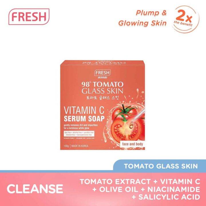 Fresh Skinlab Tomato Glass Skin Vitamin C Serum Soap | Lazada PH